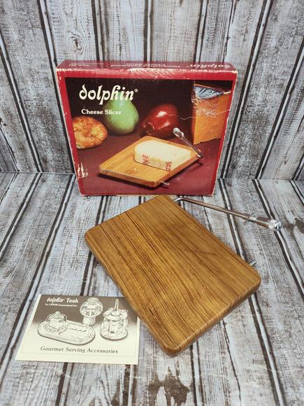 Kitchen | Vintage Dolphin Handcrafted Teakwood Cheese Slicer Cutting ...